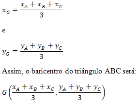 Baricentro de um triângulo - Brasil Escola